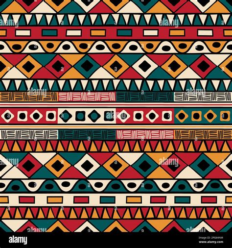 Tribal Ethnic Background Vector Seamless Pattern Design For Background Carpet Wallpaper