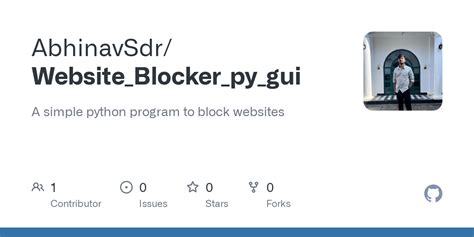 Github Abhinavsdrwebsiteblockerpygui A Simple Python Program To