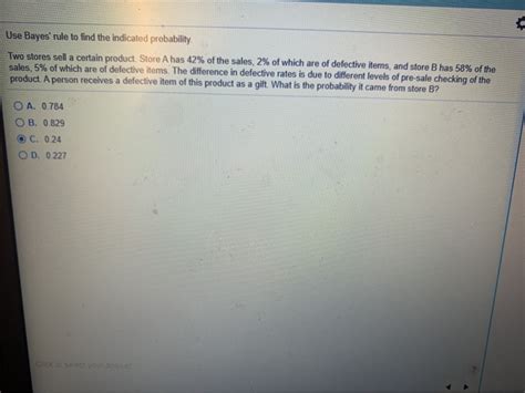 Solved Use Bayes Rule To Find The Indicated Probability Two Chegg Com