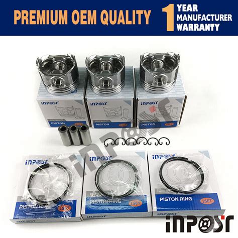 D902 D902ebh New 3 Sets Piston And Ring For Kubota D902 Engine Std Ebay