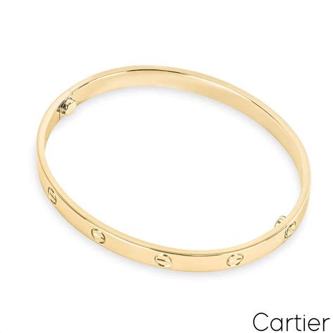 Cartier Yellow Gold Love Bracelet Size 16 B6035516 Rich Diamonds