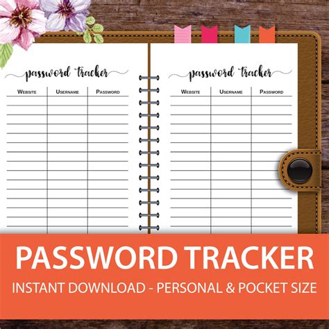 Password Organizer Password Log Password Notebook Password Etsy