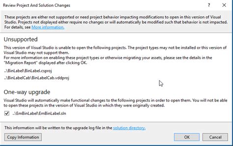 Visual Studio Inheriting An Old C Project Cant Get It Opened