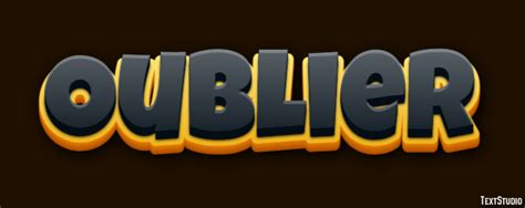 Oublier Text Effect And Logo Design Word