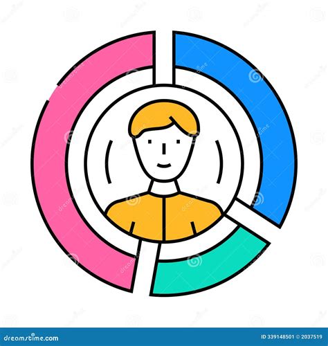 Customer Segmentation Business Process Icon Color Illustration Stock Vector Illustration Of