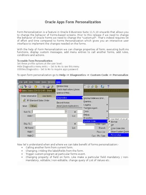 Oracle Apps Form Personalization Guide Pdf Data Type Subroutine