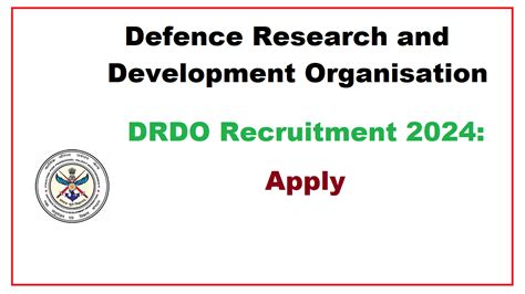 Drdo Recruitment 2024 Apply