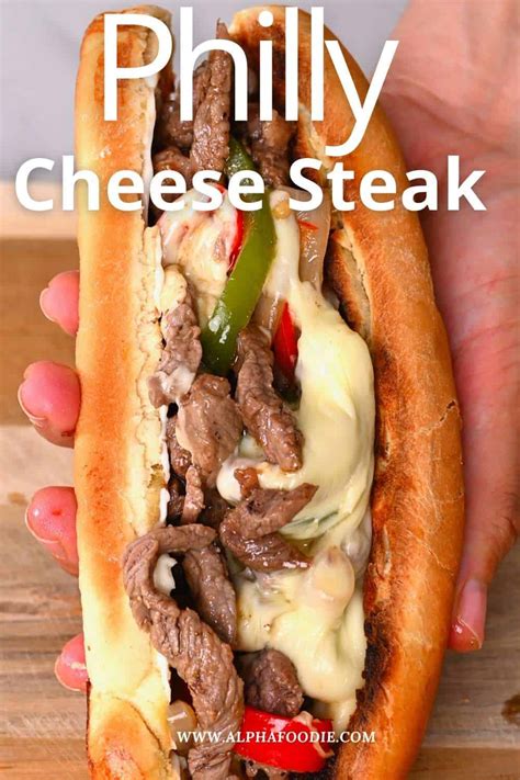 Authentic Philly Cheesesteak Sandwich Alphafoodie