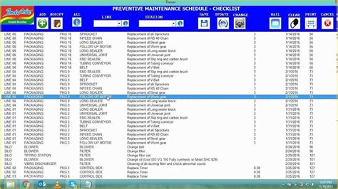 Preventive Maintenance Schedule Template Excel Free Of 1 Preventive Maintenance Schedule Ui