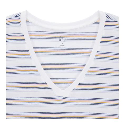 Gap Adults갭 ★갭 여성 21년 Spring★ 스트라이프 브이넥 티셔츠 Sivillage 에스아이빌리지