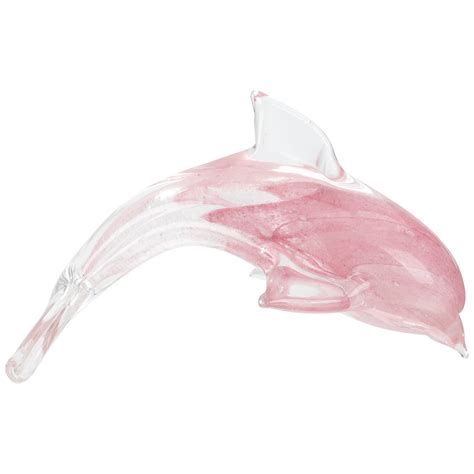 Hemoton Creative Dolphin Modeling Decor Glass Dolphin Statue Desktop