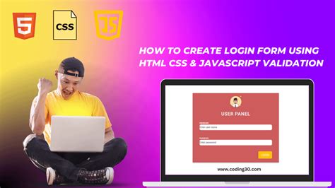 Login Form Validation Using Html Css And Javascript Rcoding30