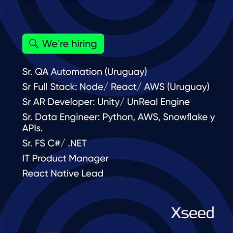 🚀 Open Positions Of The Week At Xseed Xseed Solutions