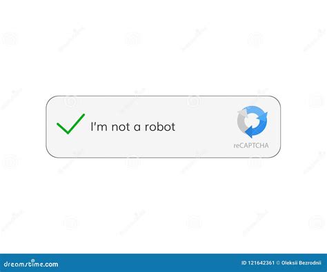 Captcha I Am Not A Robot Stock Vector Illustration Of Captcha 121642361