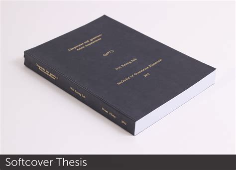 Softcover Thesis Customised Whites Law Bindery