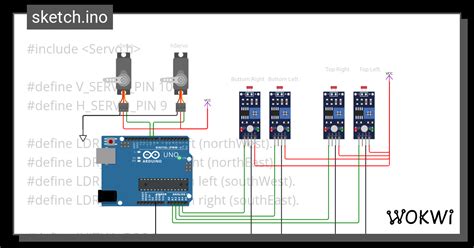 Solar Tracker Wokwi Esp32 Stm32 Arduino Simulator