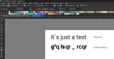Font Issue ROBOTO Corel Draw 2019 CorelDRAW Graphics Suite 2019 For