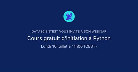 Cours Gratuit D Initiation Python Datascientest
