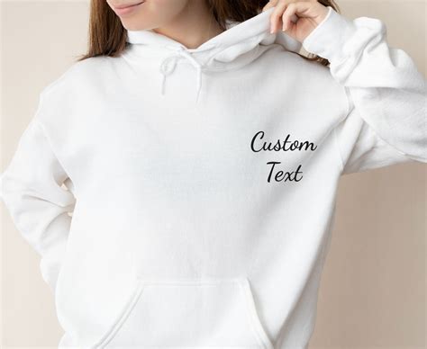 Custom Text Hoodie Your Text Here Custom Print Hoodie Custom Design