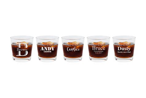 Monogram Whiskey Glasses Father Of The Bride Personalized Whiskey Glasses Groomsmen T