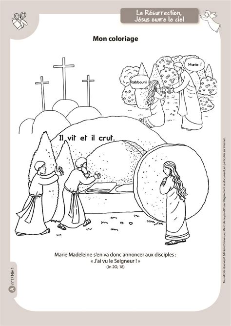 Mots croisés sur la Résurrection Catéchisme Emmanuel