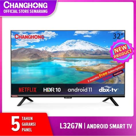 Jual Changhong 32 Inch Newest Android 11 Frameless Smart TV Digital LED