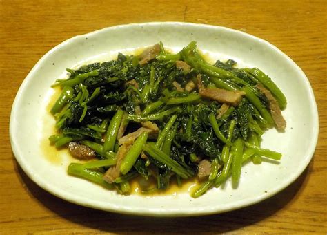 ほうれん草を超える栄養素「空芯菜の炒め」 グランマの手料理レシピ 楽天ブログ