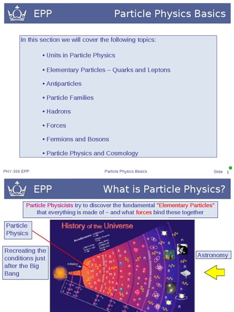 Phy 306 Epp Particle Physics Basics Slide Pdf Quark Hadron Phy 306 Epp Particle Physics Basics Slide Pdf Quark Hadron