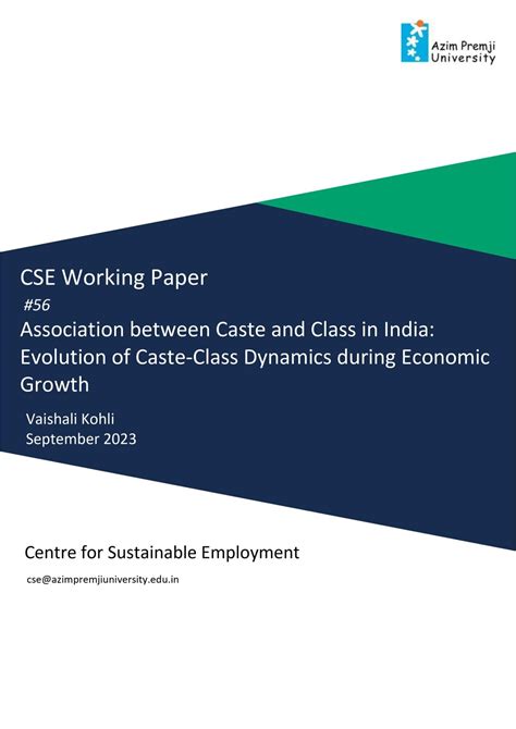 Association Between Caste And Class In India Evolution Of Caste Class