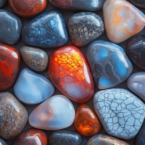 Fond De Caillou Poli Texture De Pierre De Gravier Rond Lisse Illustration Stock Illustration