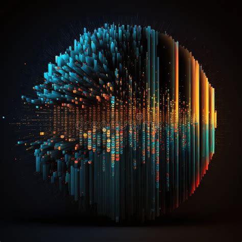 Big Data Artificial Intelligence And Quantum Computing Concept Stock Illustration