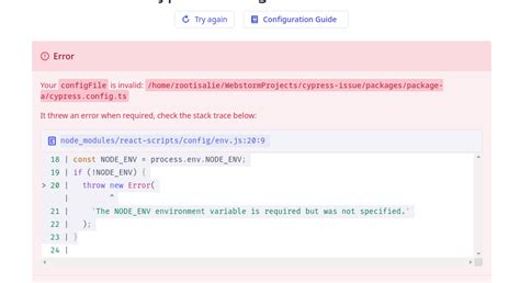 Cypress Config With Monorepo And Rewired Cra · Issue 22521 · Cypress