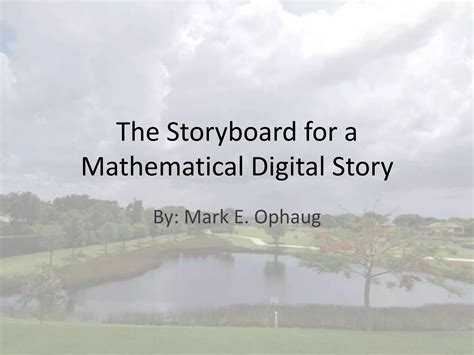 Math Storytelling Storyboard Ppt
