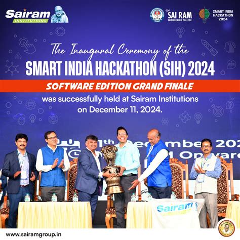 Sairam Institutions The Inaugural Ceremony Of The Smart India