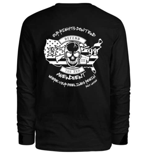 2nd Amendment Mens Long Sleeve Shirt Bent Nation
