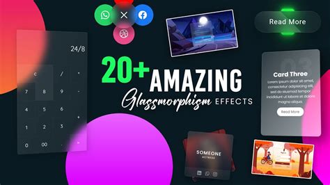 Top 20 Glassmorphism Effects For Website Using Html Css And Javascript Youtube