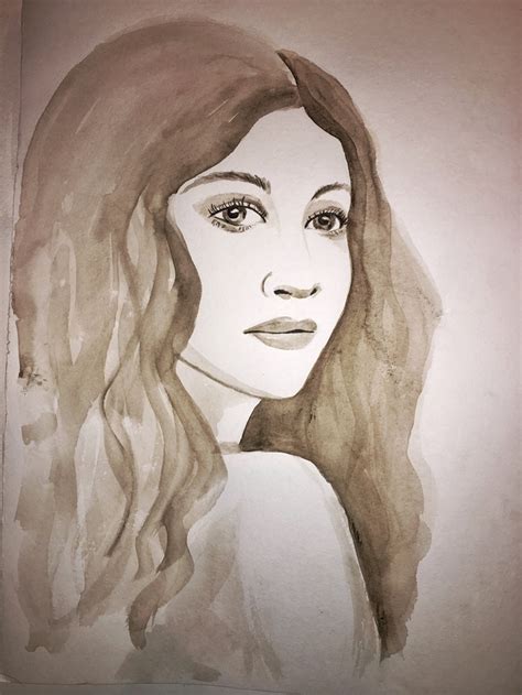 Иллюстрация Портрет девушки в стиле академический рисунок графика