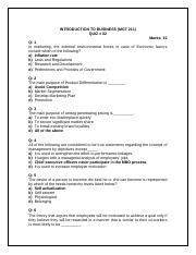 Introduction To Business MGT211 Special 2007 Assignment 04 Solution