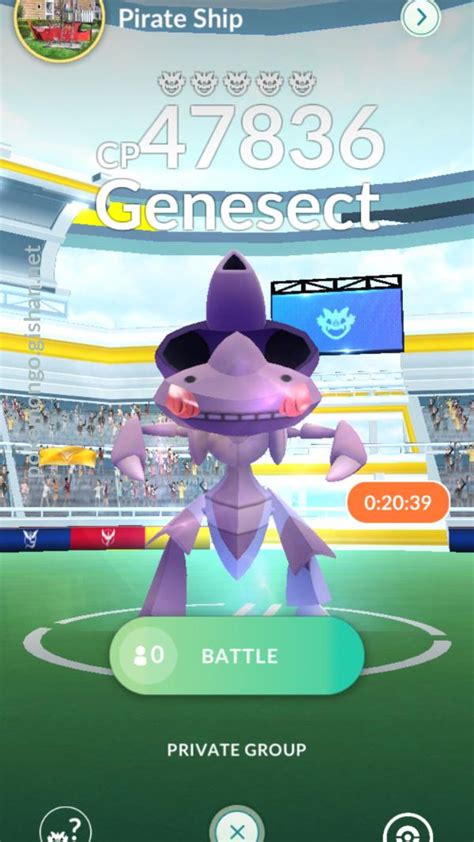 Genesect Chill Drive Raid Boss Pokemon Go