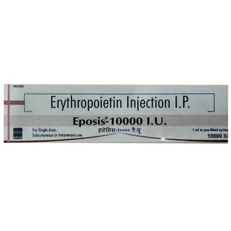 Eposis 10000 Iu Injection Prescription At ₹ 2099 Vial In Pollachi Id
