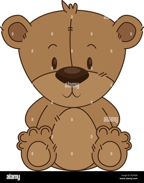 Cute And Adorable Bear Teddy Character Vector Illustration Design Stock