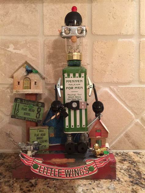 Santas Carpenter Elf Fauxbot Found Object Robot Metal Art Projects