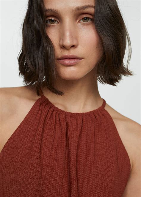Ruched Texture Top Woman Mango South Africa