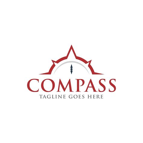 Kompass Logo Design Vektorvorlage Premium Vektor