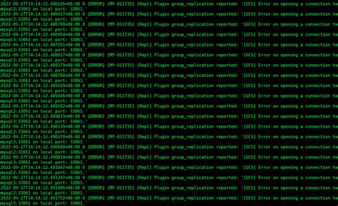 error 3092 hy000 对 multi primary 模式的三台虚拟机做了掉电重启 发现mysql 启动后 group