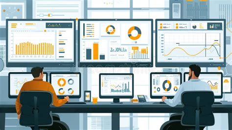 data analysis and monitoring stock illustration illustration of