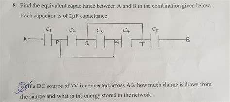 Find Equivalent Capacitance Across AB All Capacitances In Mu F