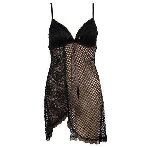 See Through Lace Bra Nightgown Women Nightdress Sexy Lingerie Porn Slip