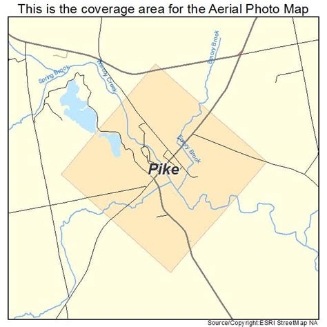 Aerial Photography Map Of Pike Ny New York