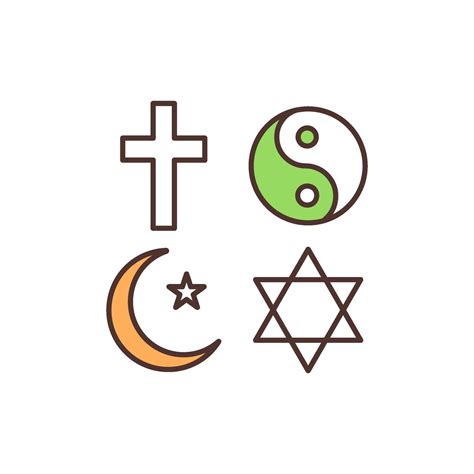 símbolos religiosos icono de color rgb 2132805 Vector en Vecteezy